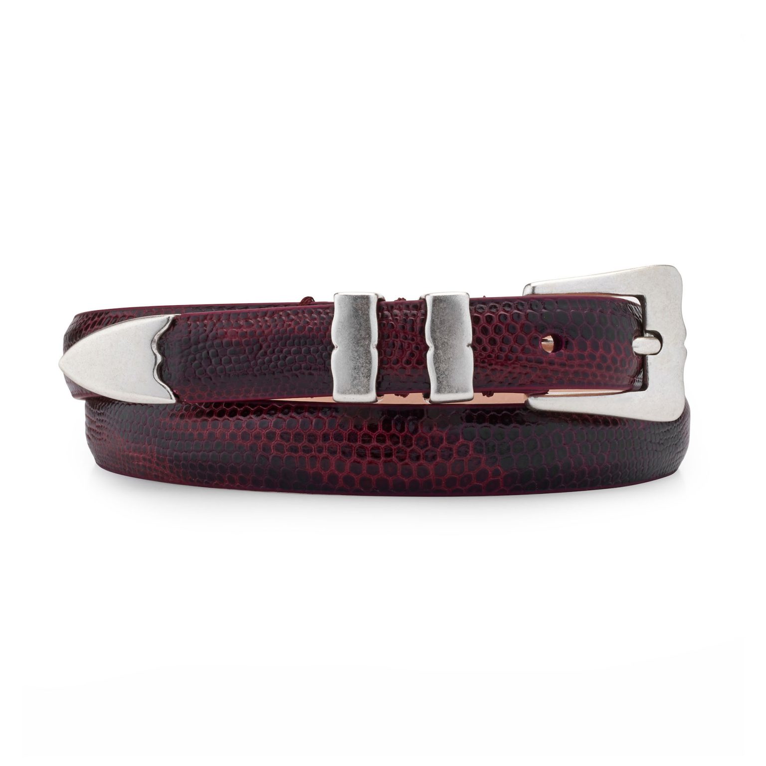 TURQUOISE buckle | Luxury Western Belt | SILVER OSTRICH